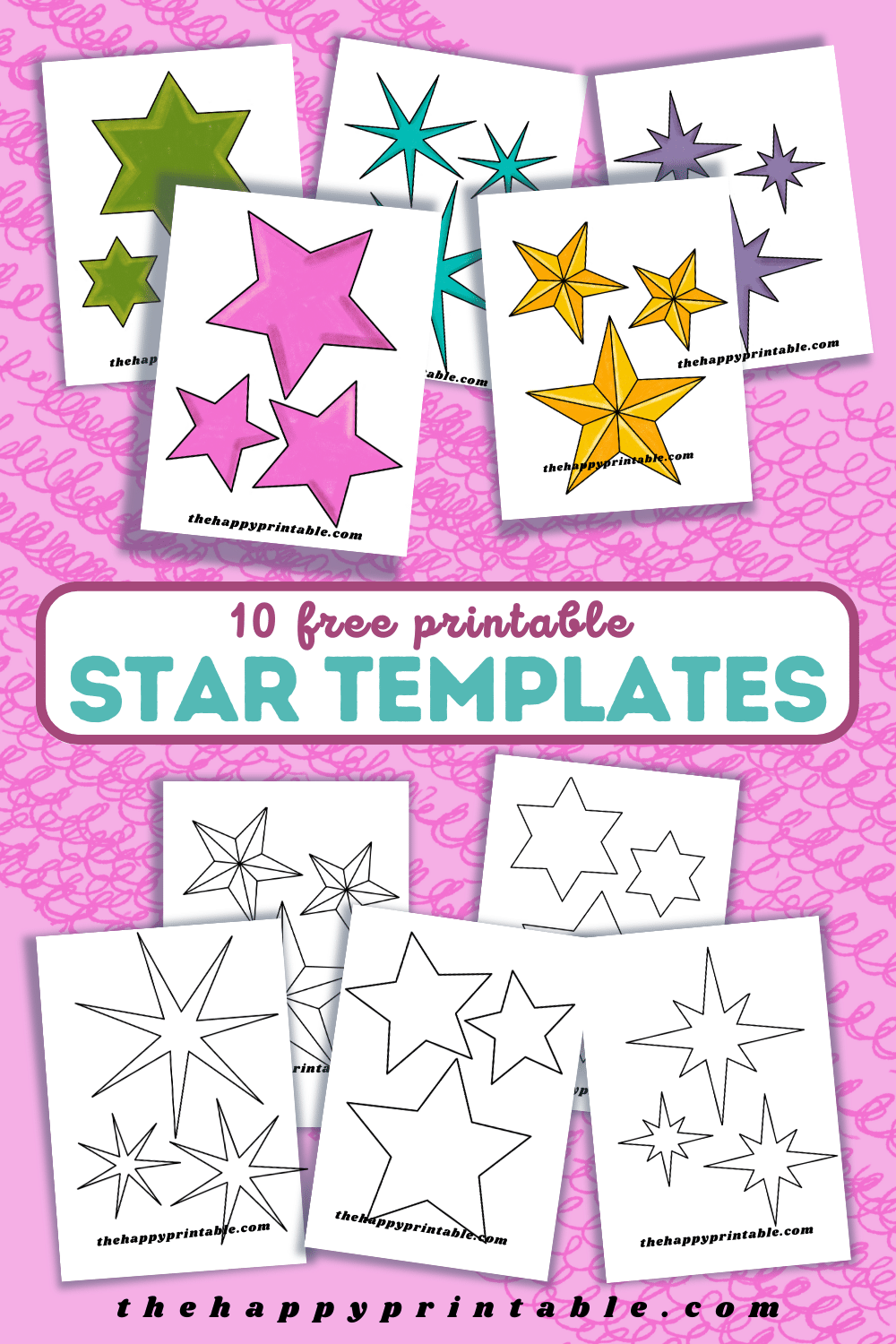 Star Templates | The Happy Printable