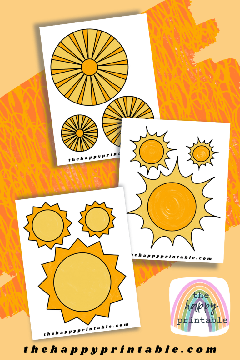 Sun Templates | The Happy Printable