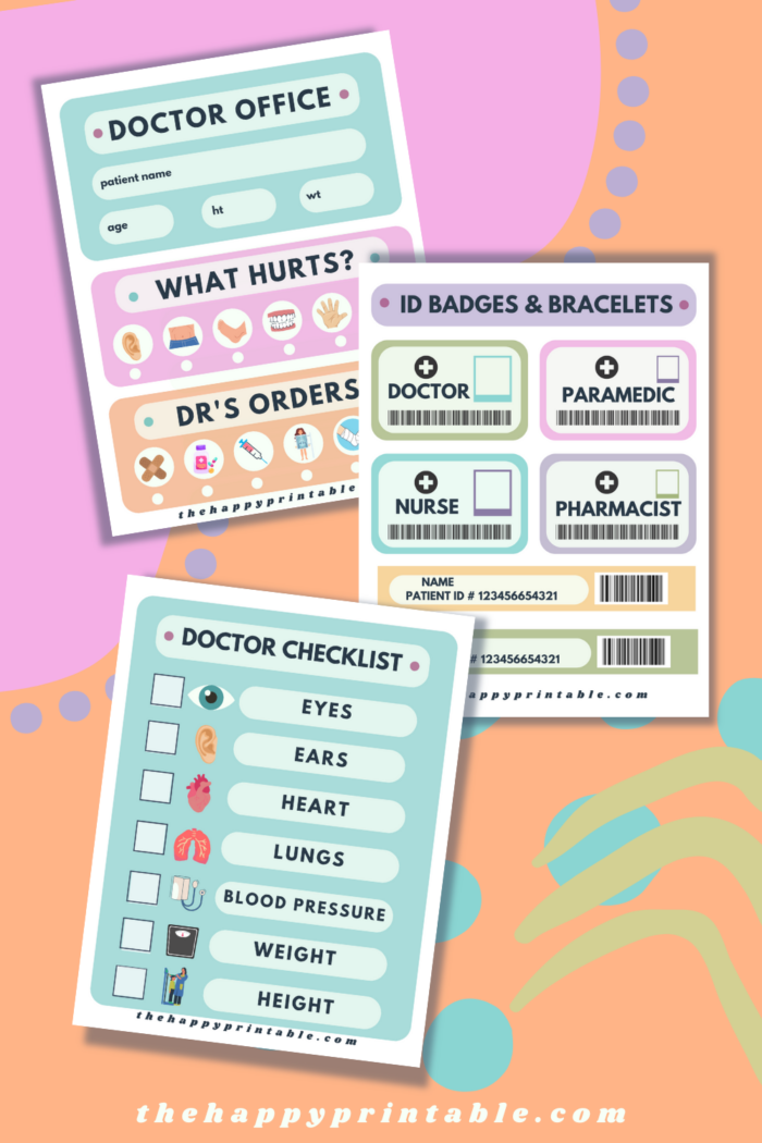 Doctor Office Pretend Play Printables | The Happy Printable