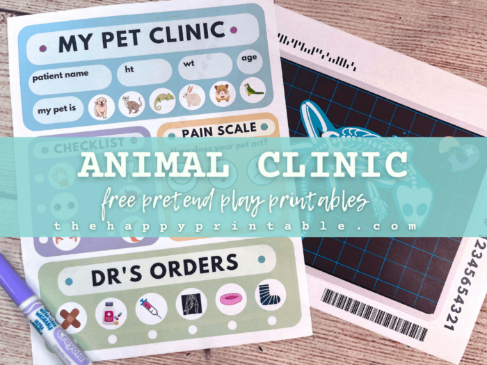 Vet Office Pretend Play Printables | The Happy Printable