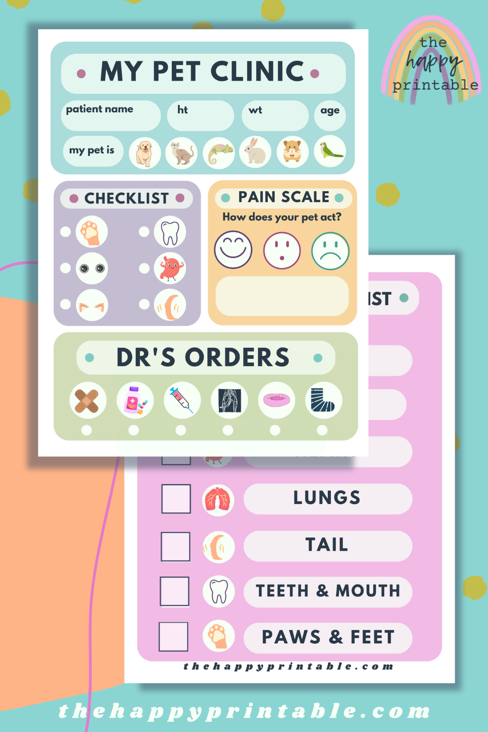 Vet Office Pretend Play Printables | The Happy Printable